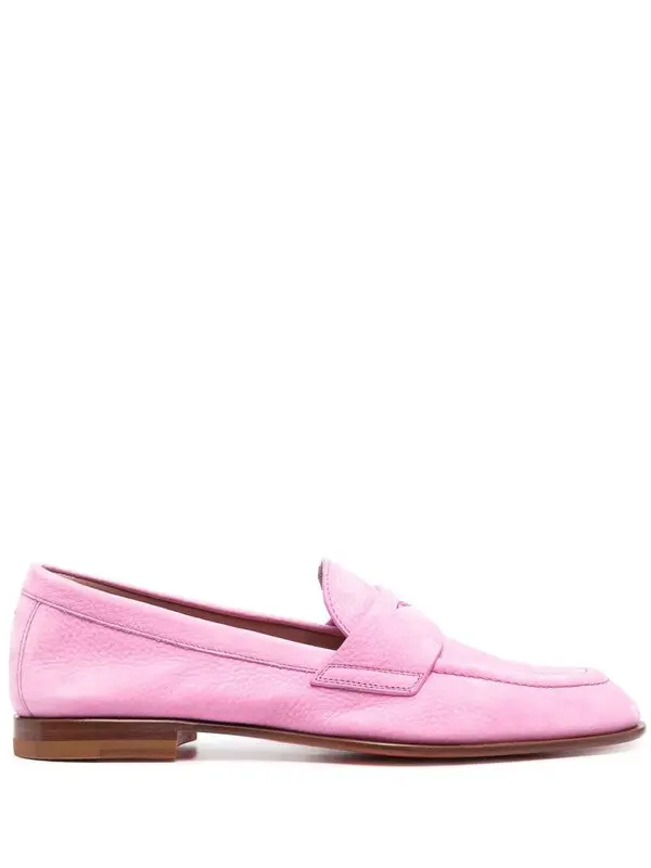 Santoni Almond-toe 15mm Penny Loafers