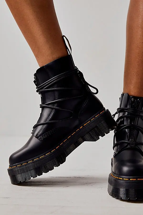 Dr. Martens Jarrick Cross Lace Boots In Black - 55% Off | Editorialist