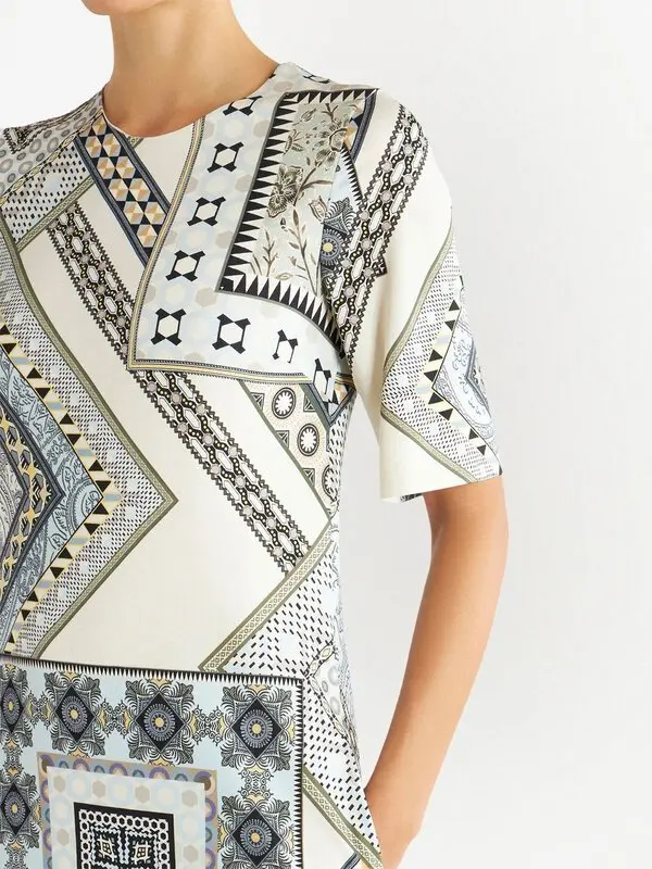 Etro Patchwork-print Shift Mini Dress