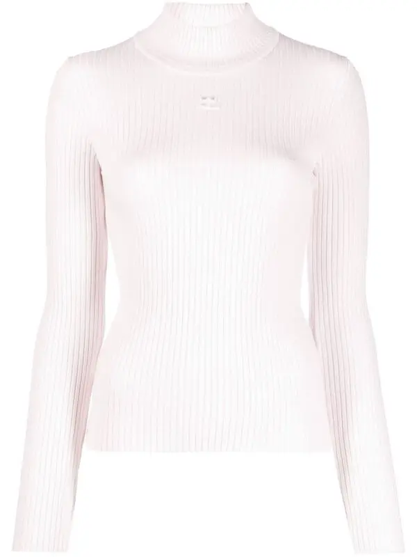 COURREGES Reedition Ribbed Sweater - Pink