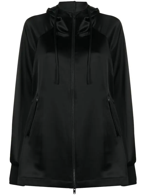 Y3 Zip-fastening Hooded Jacket - Black