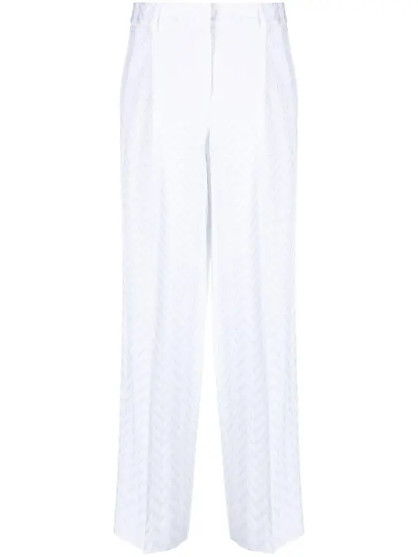 Missoni Zigzag Tailored Trousers - White