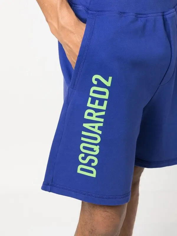 Dsquared2 Cotton Logo Print Shorts