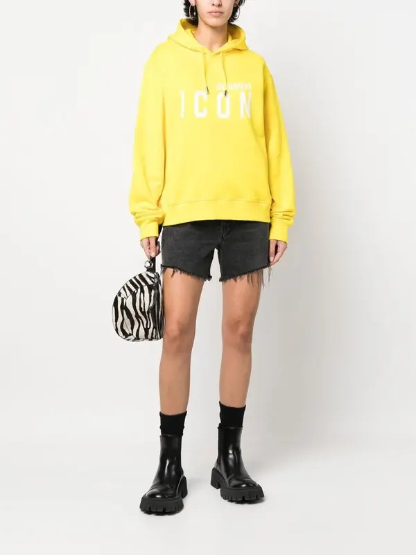 Dsquared2 Icon Cool Cotton Hoodie - Yellow