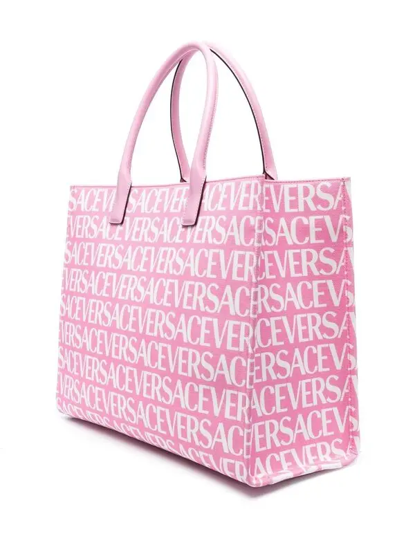 Versace All-over Logo-print Tote Bag