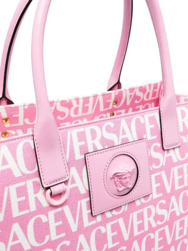 Versace All-over Logo-print Tote Bag
