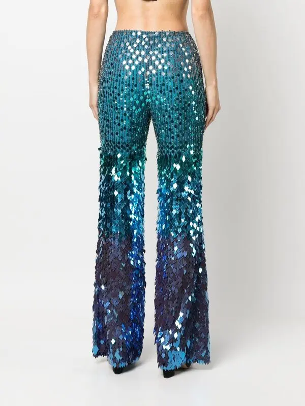 Alberta Ferretti Embellished Flared Trousers
