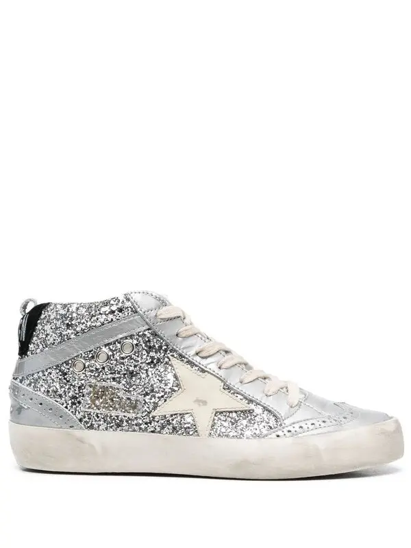 GOLDEN GOOSE Glittered High-top Sneakers