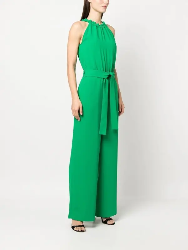 P.a.r.o.s.h Belted Halterneck Jumpsuit - Green