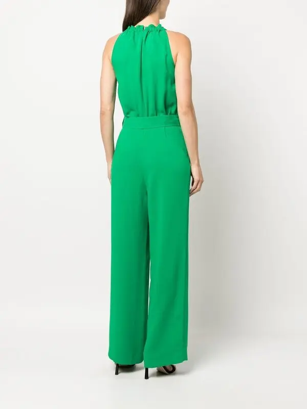 P.a.r.o.s.h Belted Halterneck Jumpsuit - Green