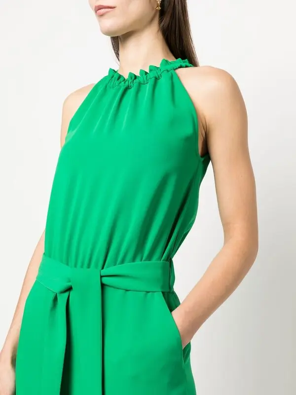 P.a.r.o.s.h Belted Halterneck Jumpsuit - Green