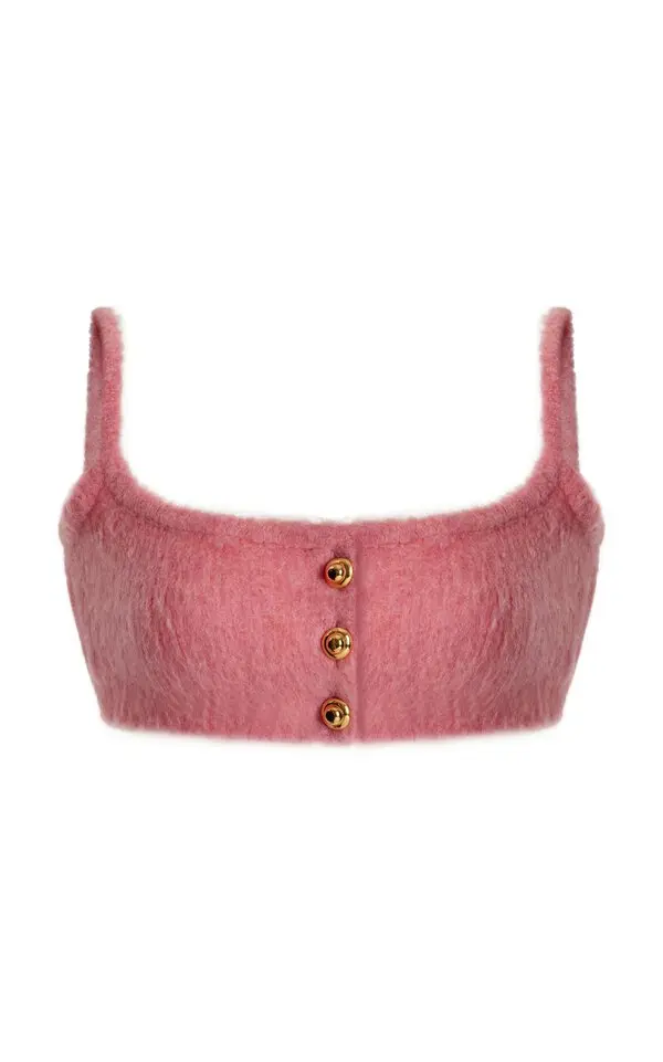 Miu Miu Wool Boucle Cropped Top