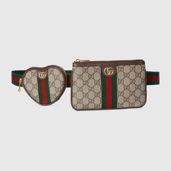 Gucci Ophidia Gg Heart Utility Belt Gg Canvas