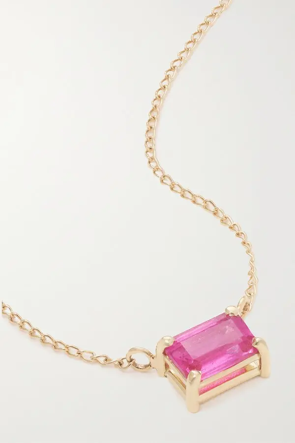 MELISSA JOY MANNING 14-karat Recycled Gold Ruby Pendant Necklace
