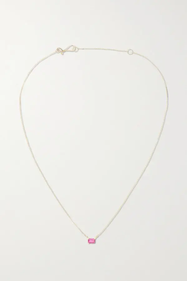MELISSA JOY MANNING 14-karat Recycled Gold Ruby Pendant Necklace