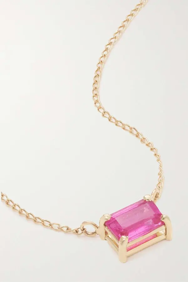 MELISSA JOY MANNING 14-karat Recycled Gold Ruby Pendant Necklace