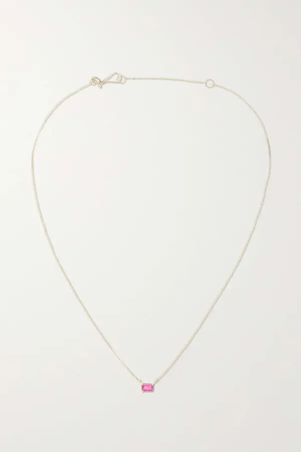 MELISSA JOY MANNING 14-karat Recycled Gold Ruby Pendant Necklace