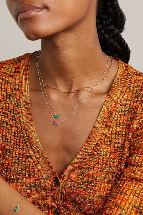 MELISSA JOY MANNING 14-karat Recycled Gold Ruby Pendant Necklace