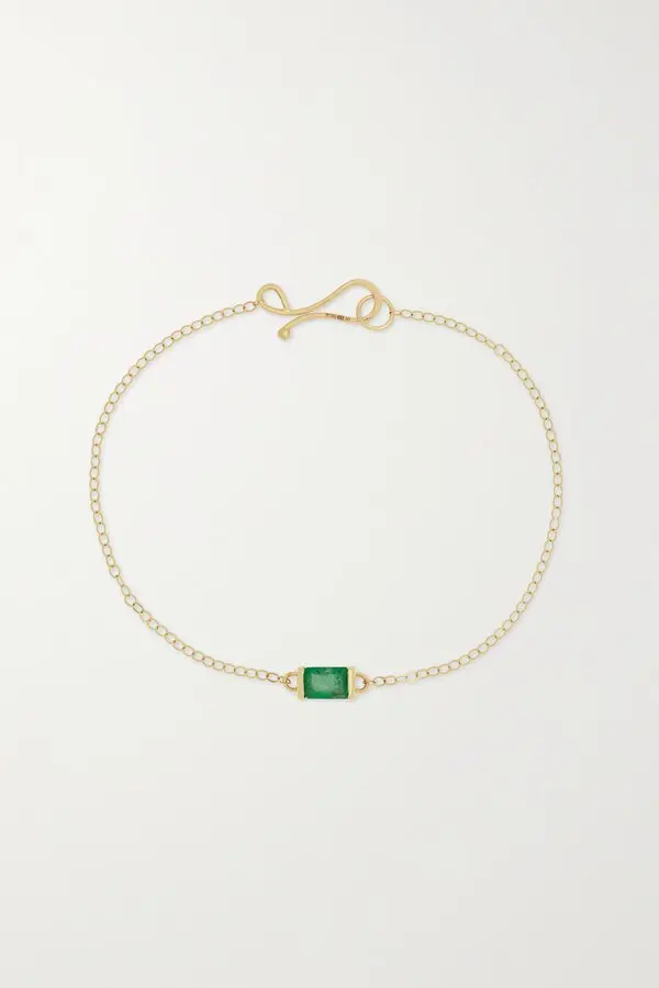 MELISSA JOY MANNING 14-karat Recycled Gold Emerald Bracelet - Green