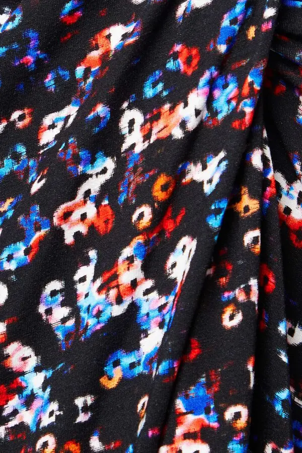 Isabel Marant Étoile Jeldia Gathered Printed Stretch-jersey Midi Skirt