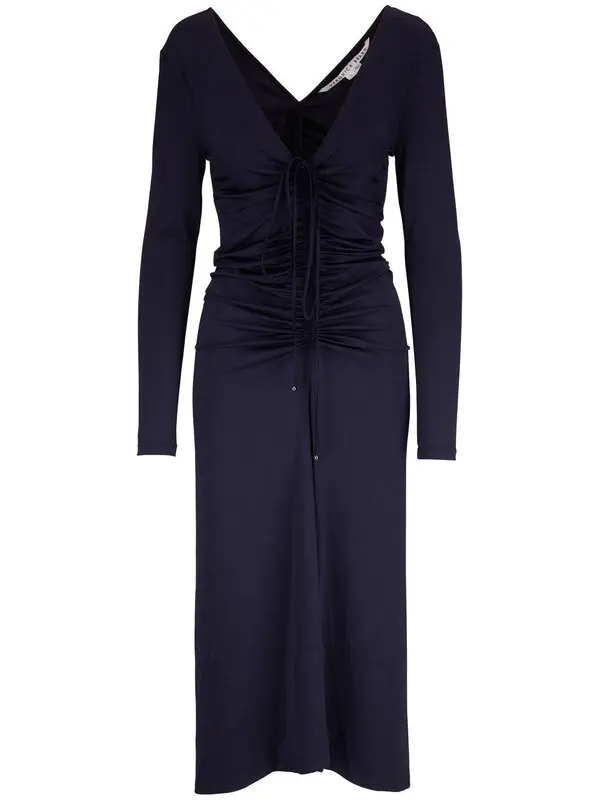 Veronica Beard Ruched V-neck Dress