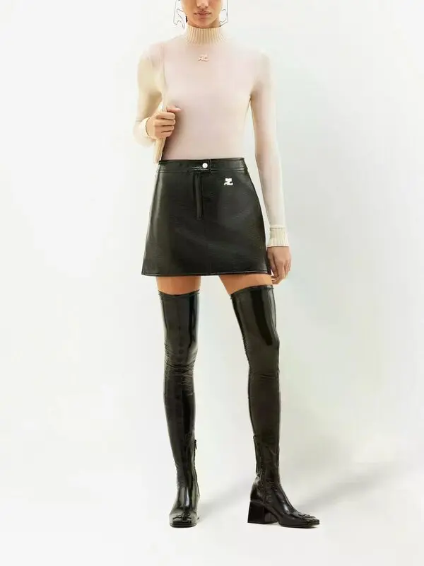 COURREGES Re-edition Mini Skirt - Black