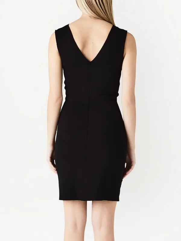 Rick Owens V-neck Mini Dress - Black