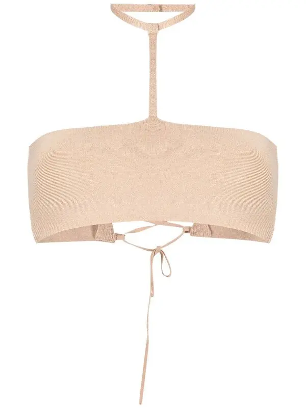 ANDREĀDAMO Halterneck Bandeau Top - Neutrals
