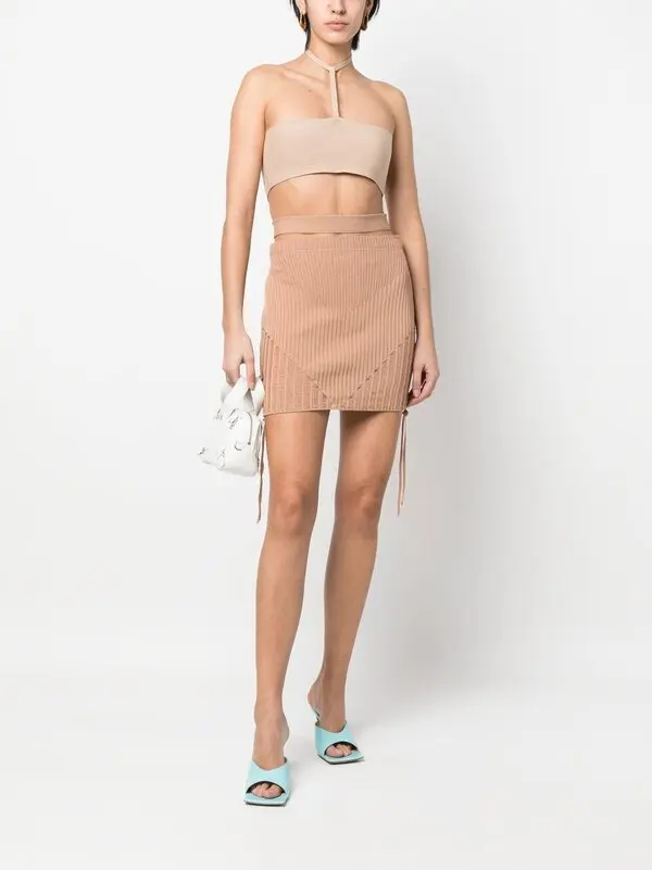 ANDREĀDAMO Halterneck Bandeau Top - Neutrals