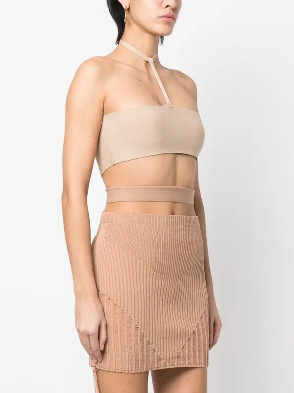 ANDREĀDAMO Halterneck Bandeau Top - Neutrals