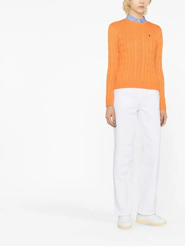 Polo Ralph Lauren Polo Pony Cable-knit Jumper - Orange