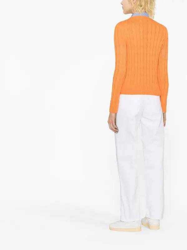 Polo Ralph Lauren Polo Pony Cable-knit Jumper - Orange