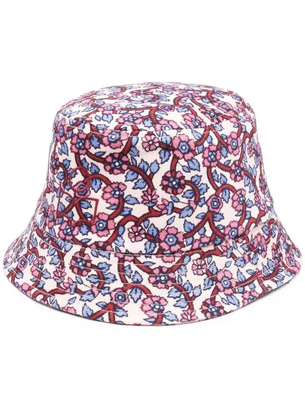 Isabel Marant Haley Floral Print Bucket Hat - Pink