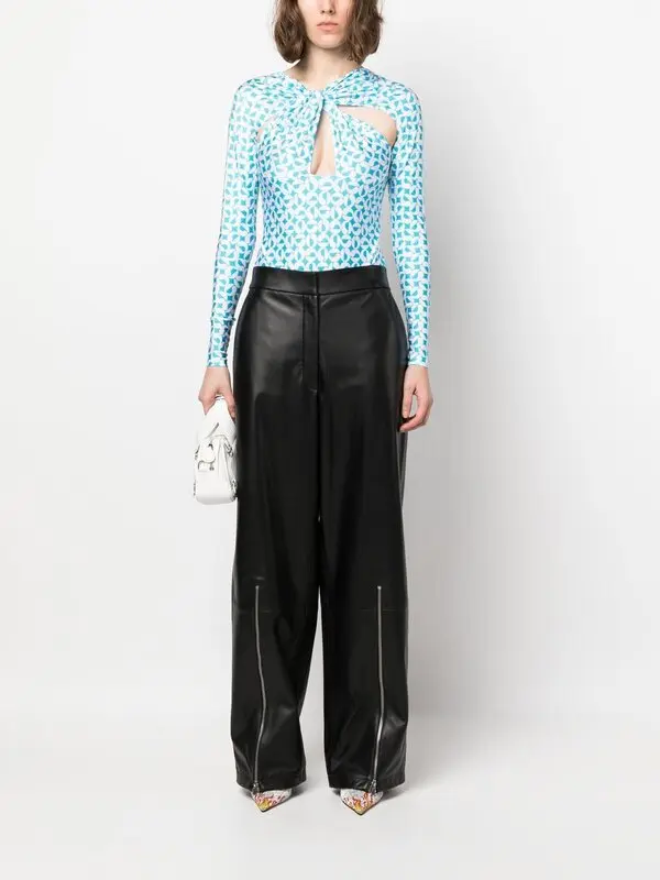 Coperni Geometric Print Long-sleeve Bodysuit