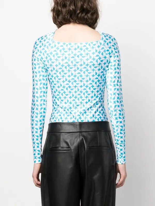 Coperni Geometric Print Long-sleeve Bodysuit