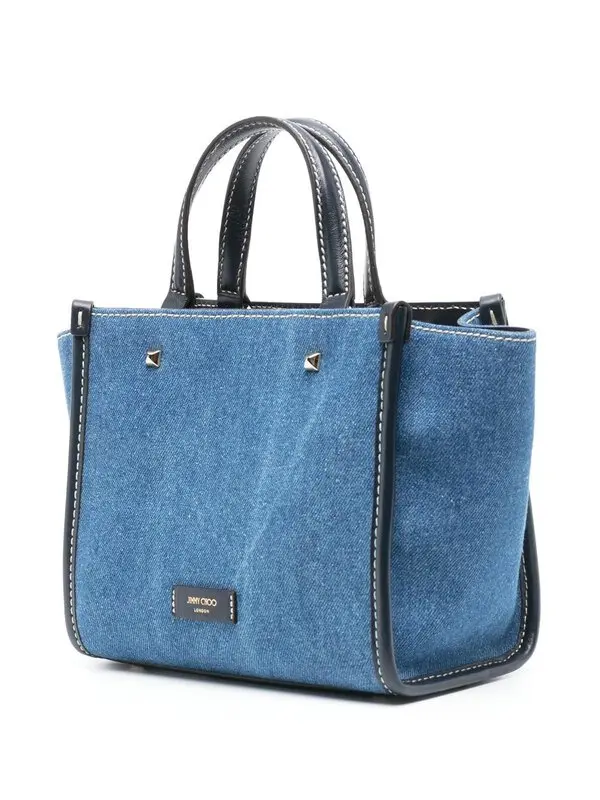 Jimmy Choo Small Avenue Denim Tote Bag - Blue | Editorialist