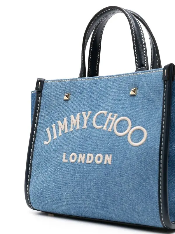Jimmy Choo Small Avenue Denim Tote Bag - Blue | Editorialist