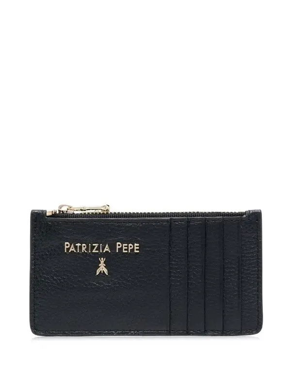 Patrizia Pepe Logo-plaque Zip-up Purse - Black