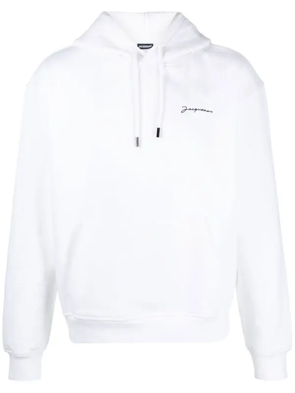 Jacquemus Le Sweatshirt Brodé Hoodie - White
