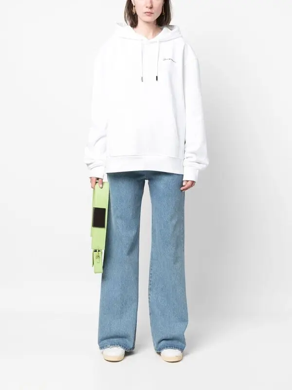Jacquemus Le Sweatshirt Brodé Hoodie - White