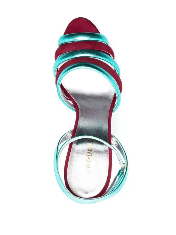 La DoubleJ Tones 135mm Wedge Sandals - Blue