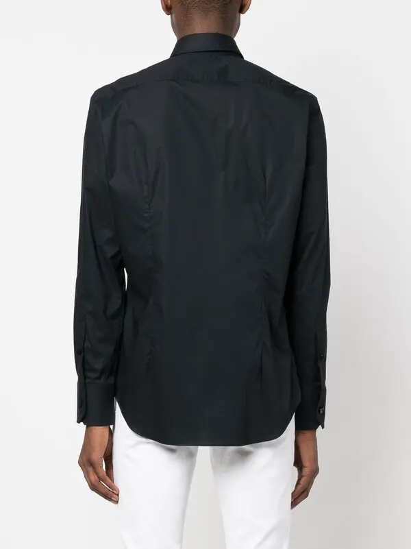 BILLIONAIRE Silver Cut Logo-print Shirt