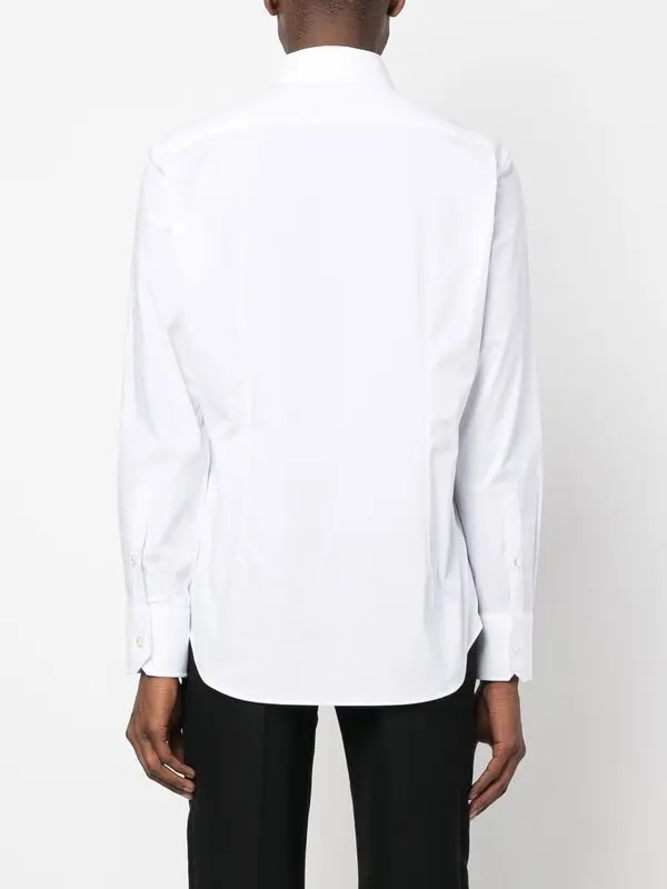BILLIONAIRE Silver Cut Logo-print Shirt - White
