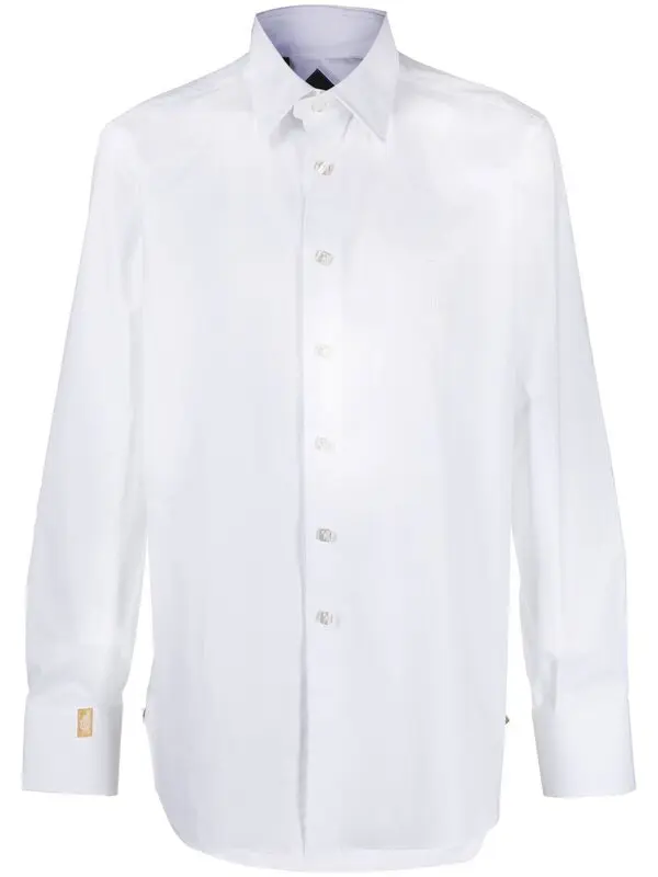 BILLIONAIRE Silver Cut Shirt - White