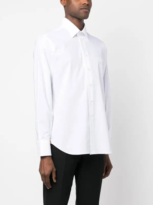BILLIONAIRE Silver Cut Shirt - White