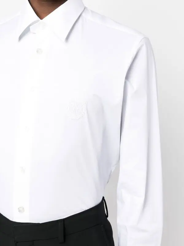 BILLIONAIRE Silver Cut Shirt - White