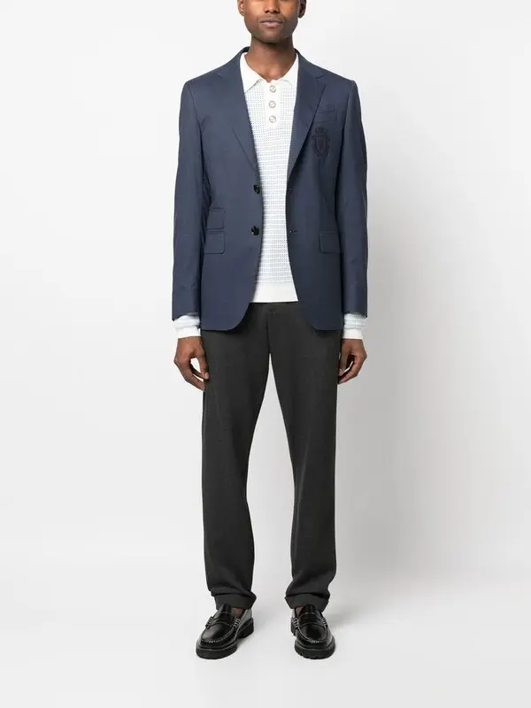 BILLIONAIRE Crest-motif Single-breasted Blazer