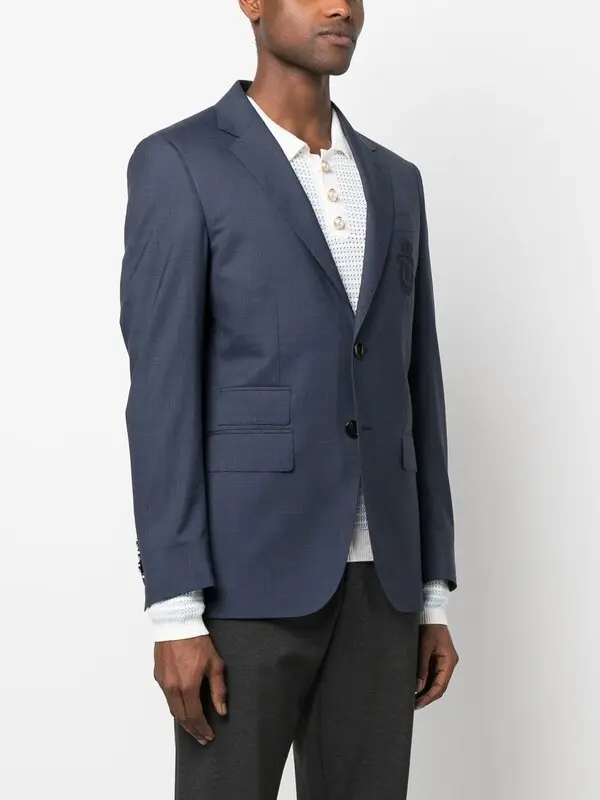 BILLIONAIRE Crest-motif Single-breasted Blazer