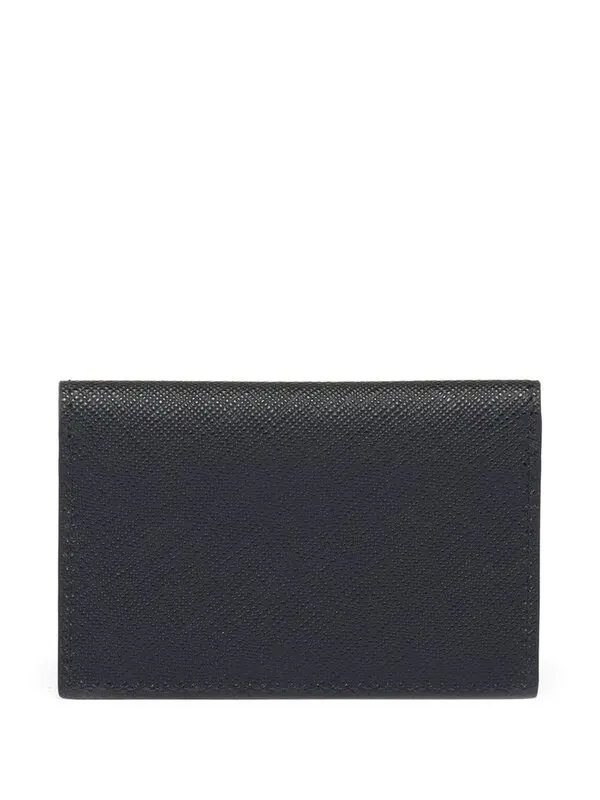 Prada Triangle-plaque Card Holder - Black