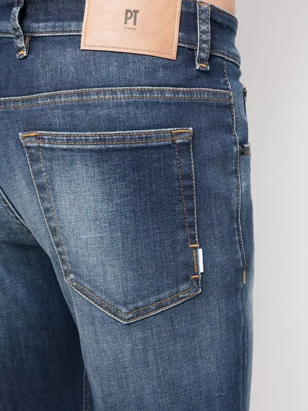 PT TORINO Mid-rise Slim-fit Jeans - Blue